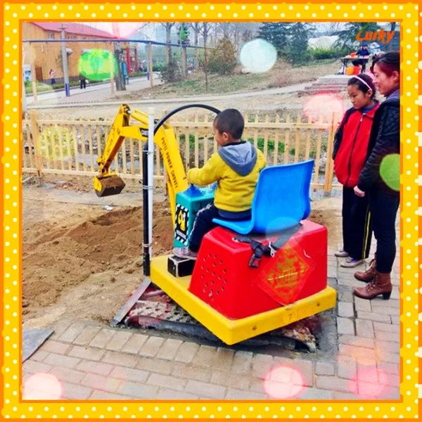 Shopping Mall Amusement Kiddie Rides Coin Operated Excavator For ...