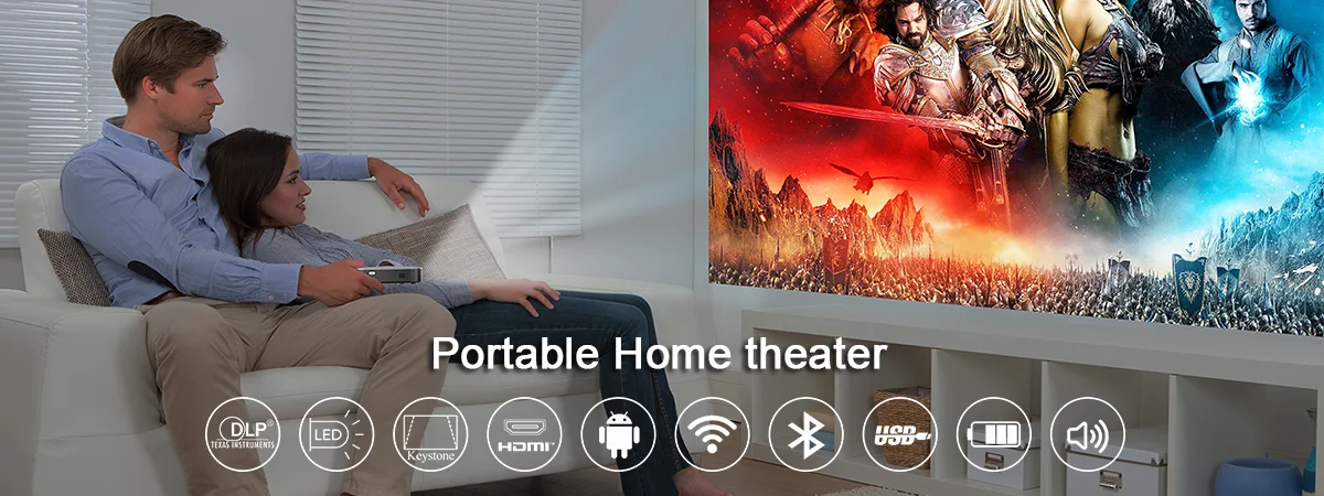 8years Oem 3d Small Mobile Phone Projector Portable Pocket Smart Beam ...