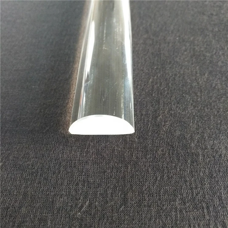 Custom Half Round Quartz Glass Rod Quartz Light Guide Rod - Buy Custom ...