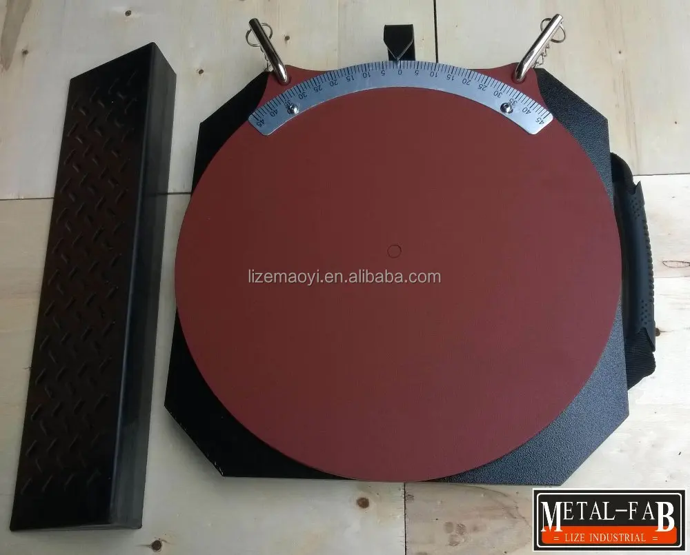 5T Steel Wheel Alignment Turn Plate Table With Handle & Ramp Optional ...