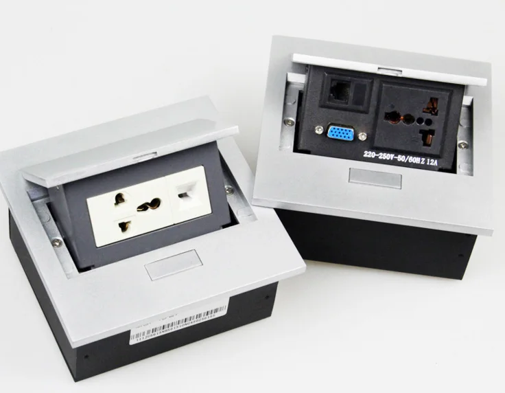 Hidden Office Meeting Desk Table Pop up Power Sockets for Conference