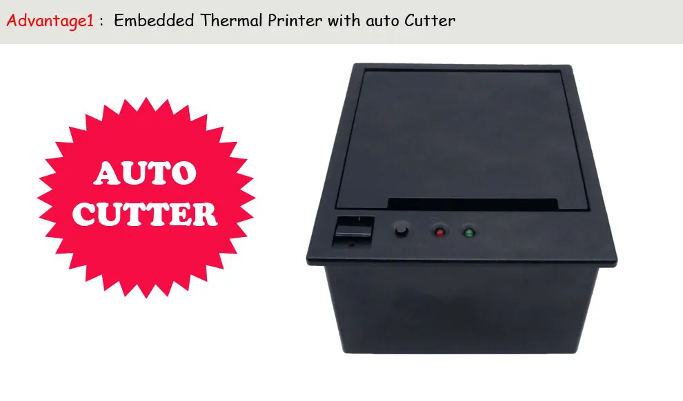 58mm Mini Thermal Panel Printer POS Kiosk Embedded Printer 80mm/s Speed ...