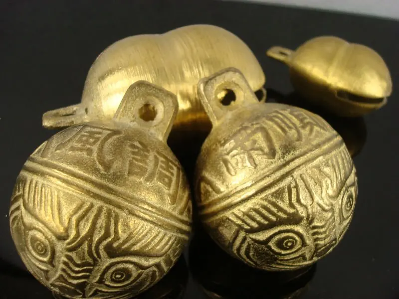 Antique Chinese Tiger Brass Bell - Perfect Home Decor