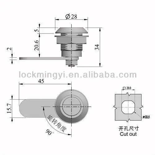 Plastic Quarter Turn Latch Cabinet Lock Cam Latch And Panel Latch - Buy ...