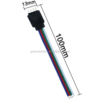 Rgb 4pin Male Connector For Rgb Led Strip - Buy 4 Pin Rgb Male ...