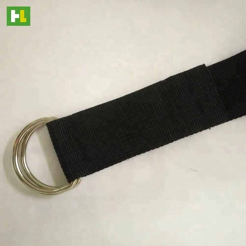 Custom 1-1/2" Black Polypropylene Webbing With Two Double D Rings And A ...