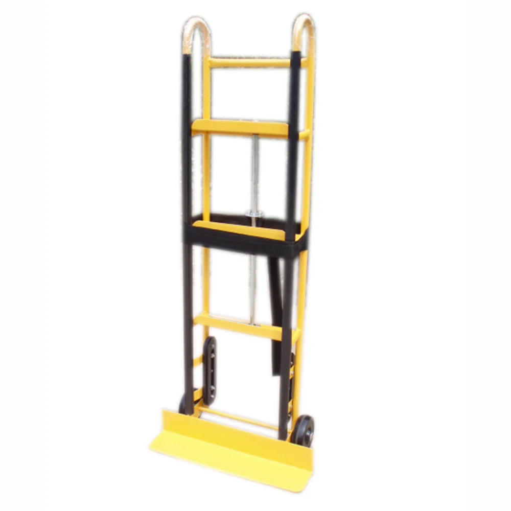 4-wheel Steel Warehouse Hand Cart - Portable Utility Trolley
