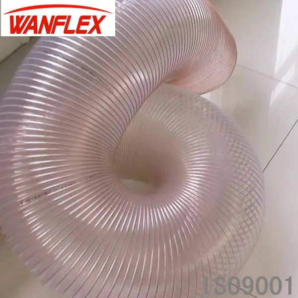 Spiral Pipe Duct Hose Steel Wire Reinforced Flexible Polyurethane Air ...