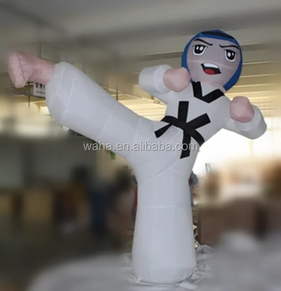Customized Inflatable Cartoon Taekwondo Boy for Advertising