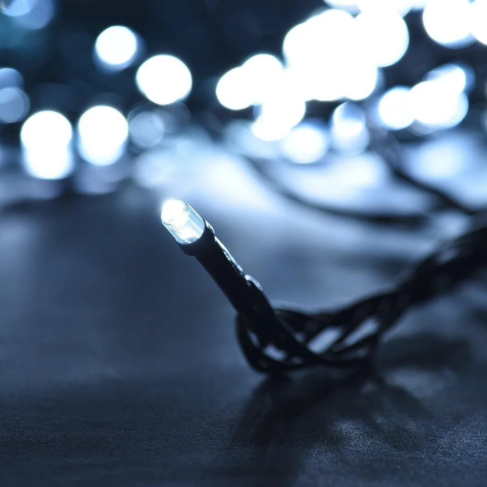 100LEDs Solar LED Light String Outdoor Garden Party Christmas Warm ...