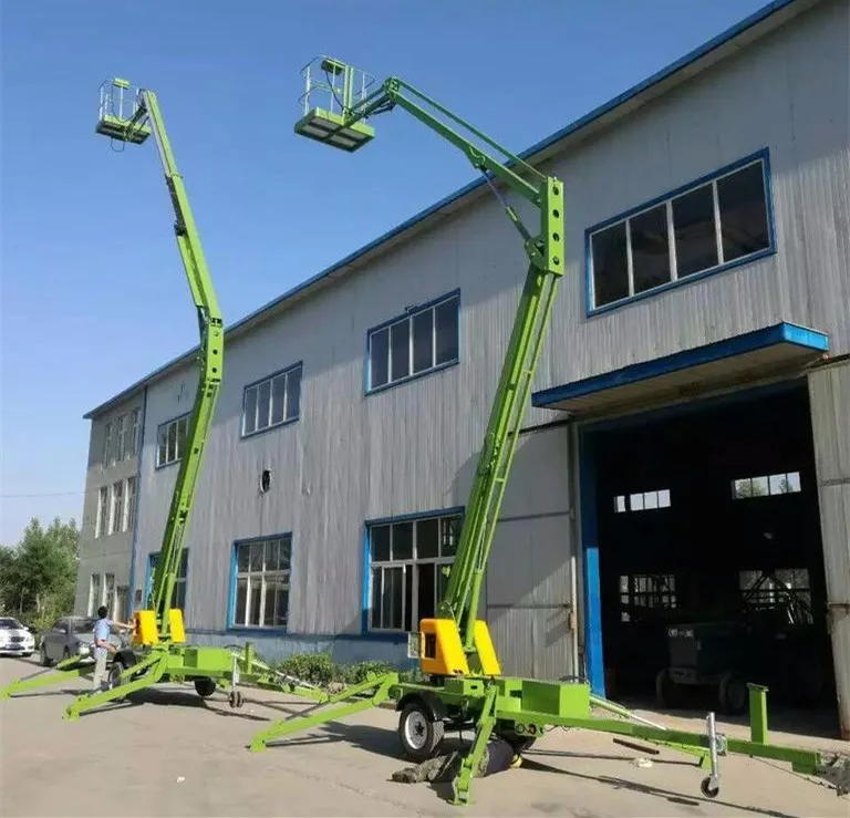 8m-20m Towable Articulated Boom Lift - Trailer-Mounted Bucket Basket ...