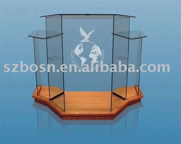 Bosn Acrylic Lectern,Perspex Podium,Plexiglass Church Pulpit - Buy Bosn ...