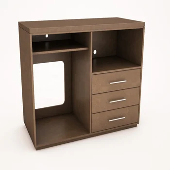 Hotel Furniture Bedroom Micro Refrigerator Cabinet Combo With 3 Drawer ...