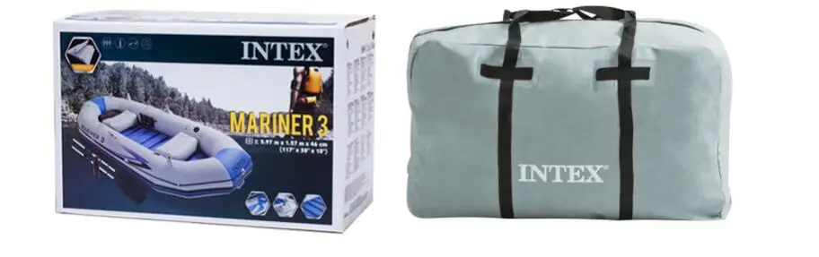 Intex Excursion 4 Boat Set 68324 Excursion Fishing Sport Series Boat ...