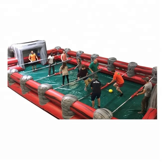 Outdoor Human Foosball Tournament Inflatable Slip And Slide Football ...