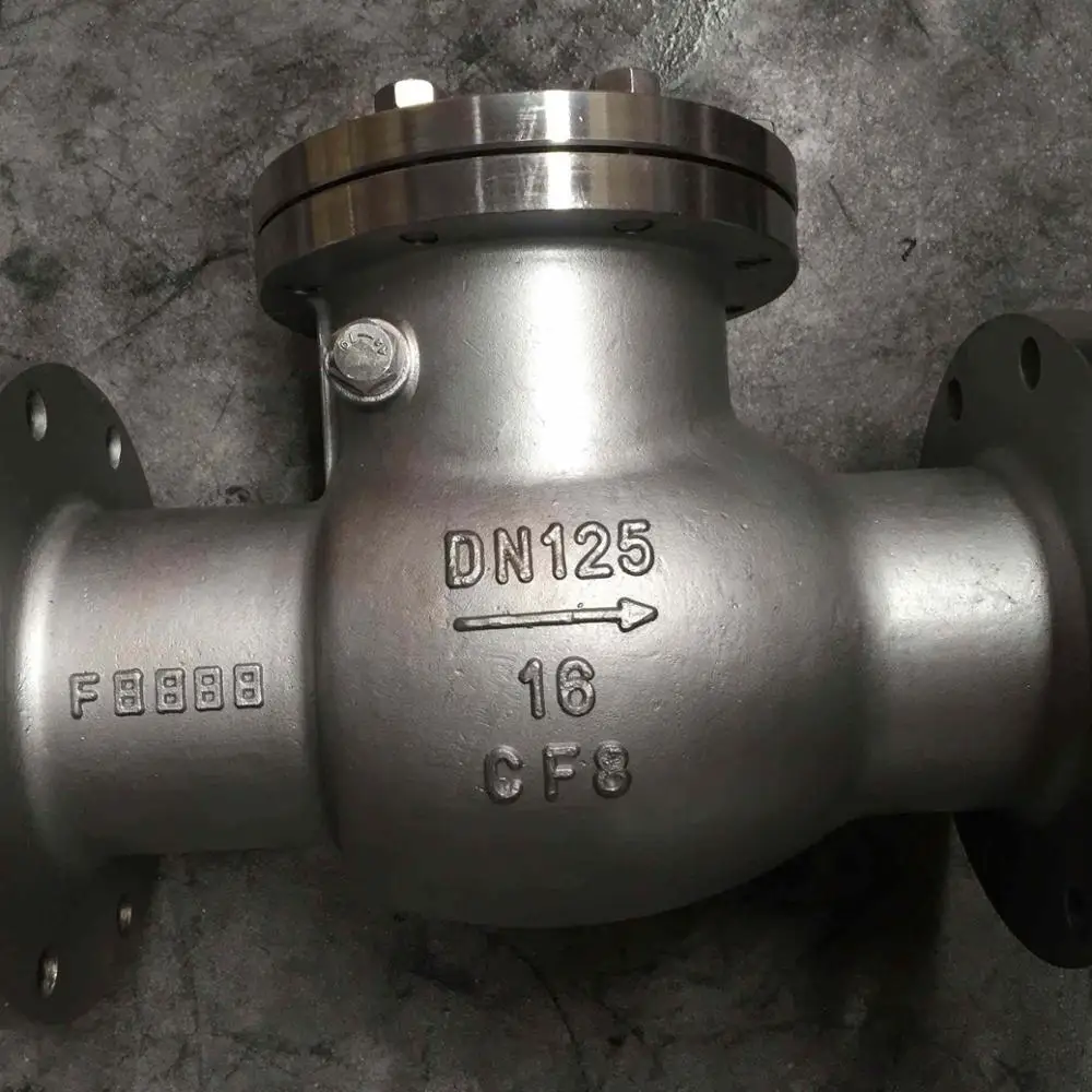 D125 Pn16 Din Bs En Flanged Connection Cf8 Swing Check Valve - Buy ...