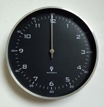 Aluminium Simple Modern Round Rcc Radio Controlled Wall Clock - Buy ...