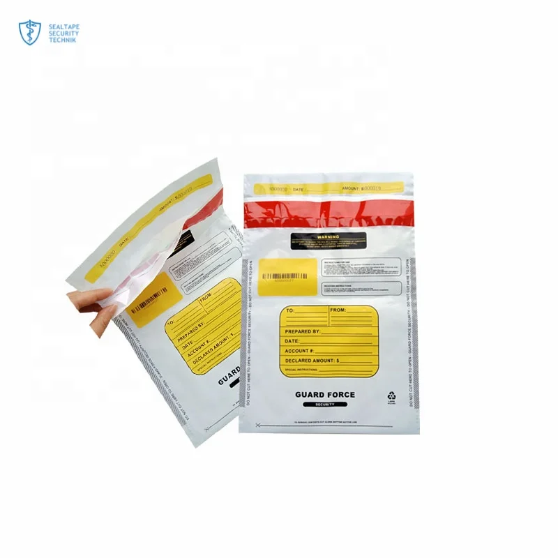 Custom LOGO Temper Evident Security Mail Bag Bags for Cash Money