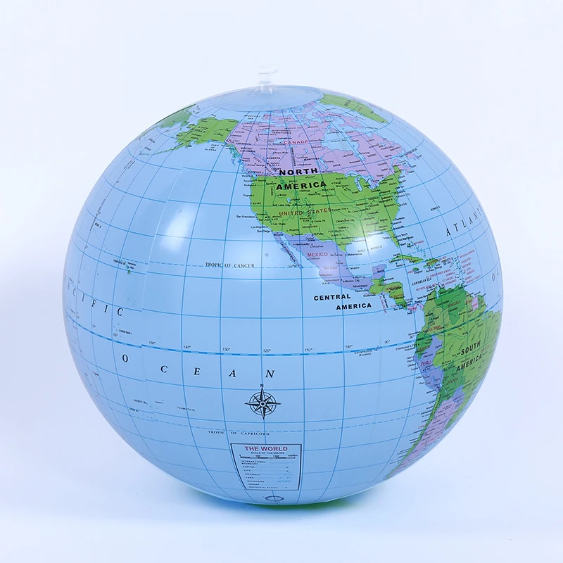 Inflatable Earth Globe Beach Ball with Full Color Printing