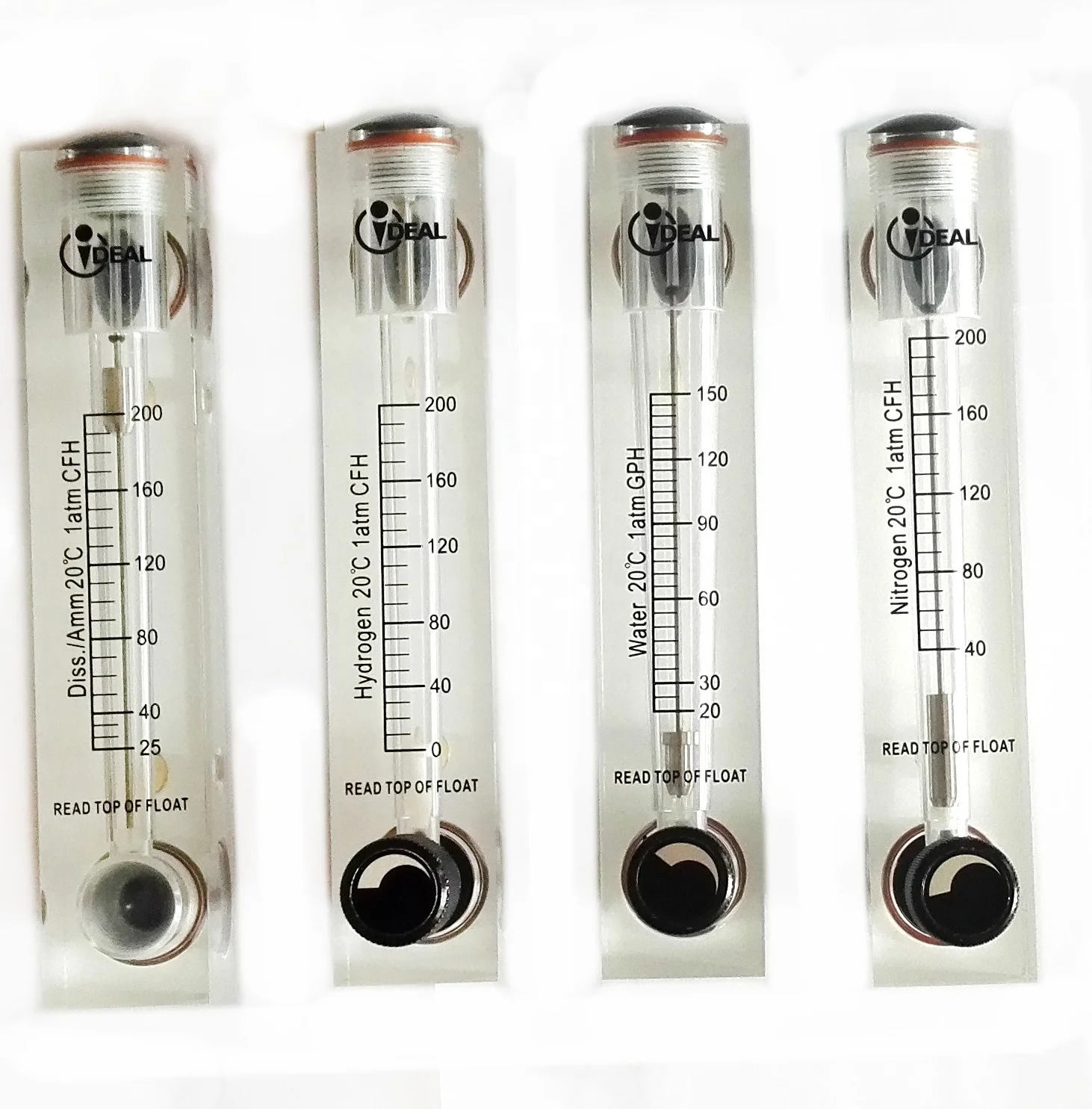 LZM Acrylic Rotameter with Regulator Panel Mount Acrylic Glass Rotameter