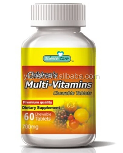 700 Mg Multivitamínicos Chewing Tablets Para Niños - Buy Tabletas De ...