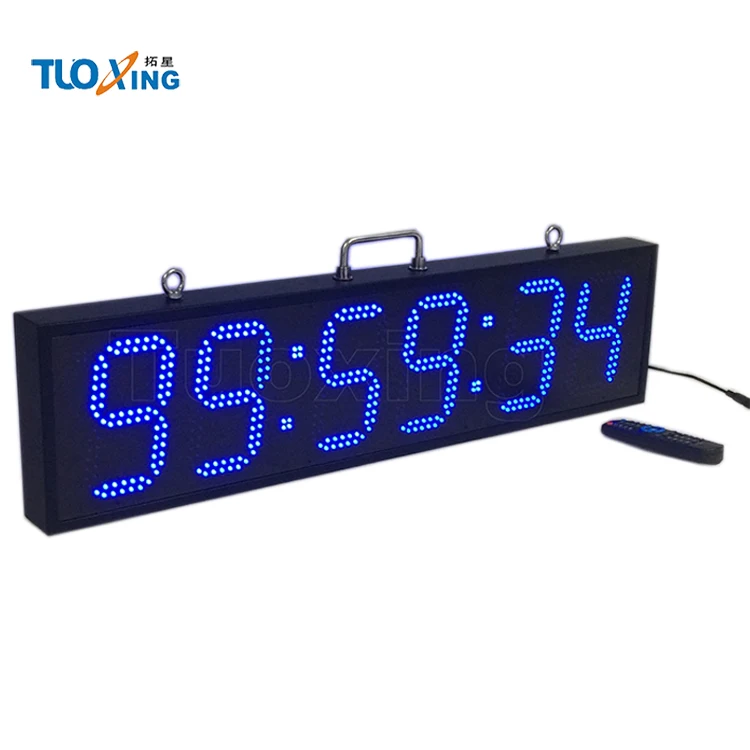 Portable 6" 6-Digit Marathon Outdoor Double Sided Station Clock with ...