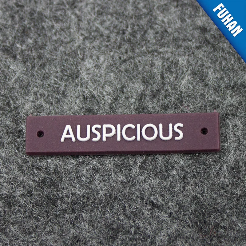 Custom Brand Logo Silicone Labels - Debossed PVC Iron-On for Apparel ...