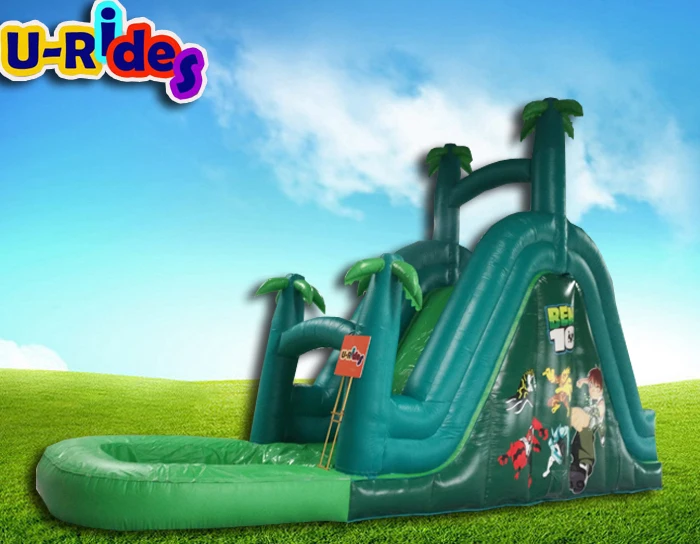 Ben 10 Cartoon Inflatable Water Slide - Fun for All Ages