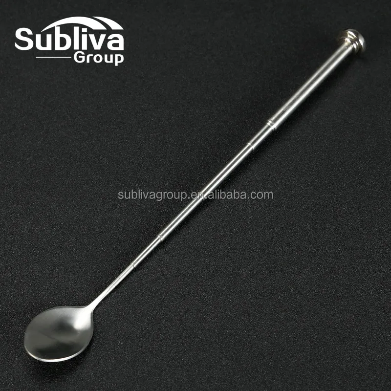 Stainless Steel Retractable Bar Spoon Long Handle Spoon Dinner S150mm ...