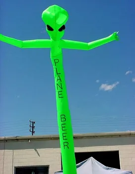 Green Nylon Inflatable Alien Air Dancer Advertising Inflatable Waving ...