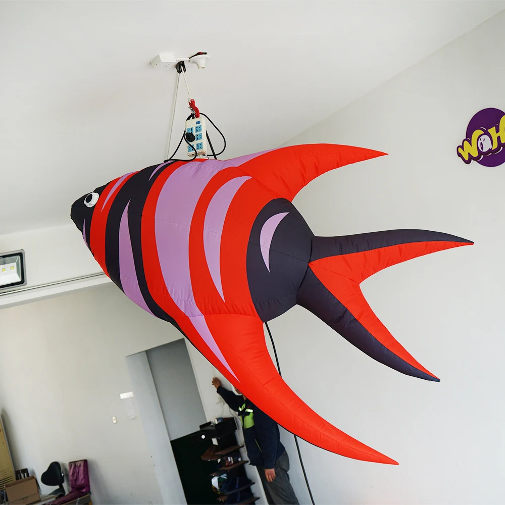 Club Party Decor Giant Inflatable Tropical Fish Hanging Inflatable ...