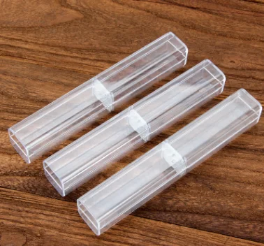 Rectangular Clear Plastic Pencil Box Transparent Gift Bead Pen Boxes ...