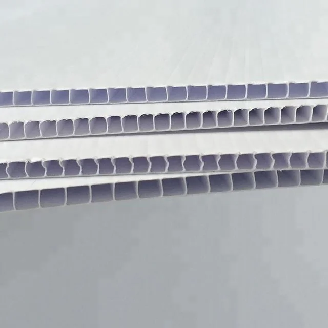 Material De Pp 2mm 3mm 4mm 5mm 6mm Blanco De Plástico Corrugado Junta ...