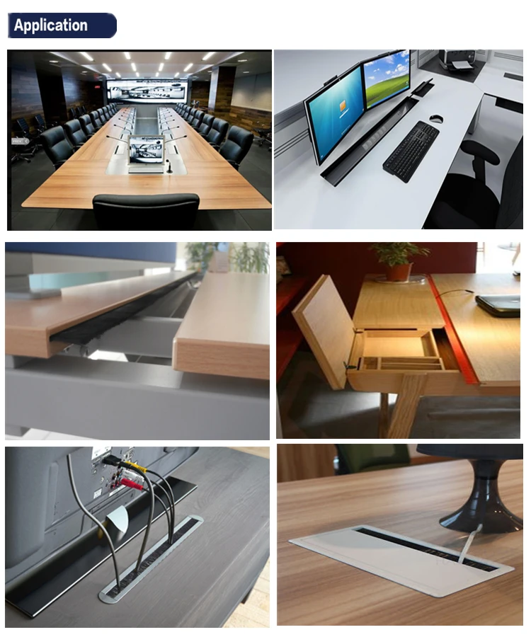 Office Desk Cable Management Pass Through Grommet Brush - Buy Office ...