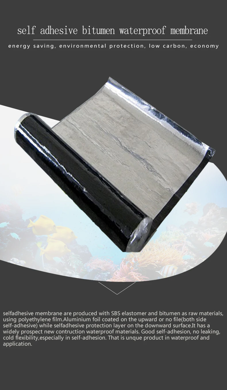 Modern Self Adhesive Polymer Modified Bitumen Waterproof Roofing ...