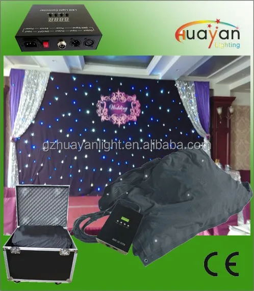 Colorful Wedding Backdrop 6 Leds Per Square Meter Rgb Led Star Cloth ...