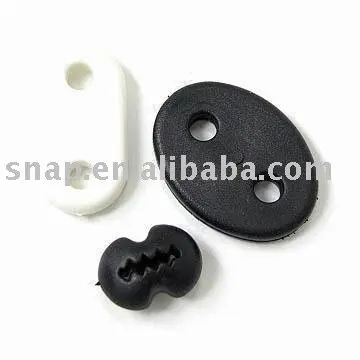 2 Hole Plastic Flat Soft Cord Lock Stopper Multifunctional Elastic Cord ...
