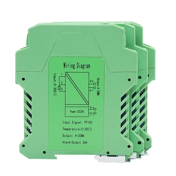 Din Rail Mounted Pt100 Rtd Temperature Transmitter 4-20ma Analog Signal ...