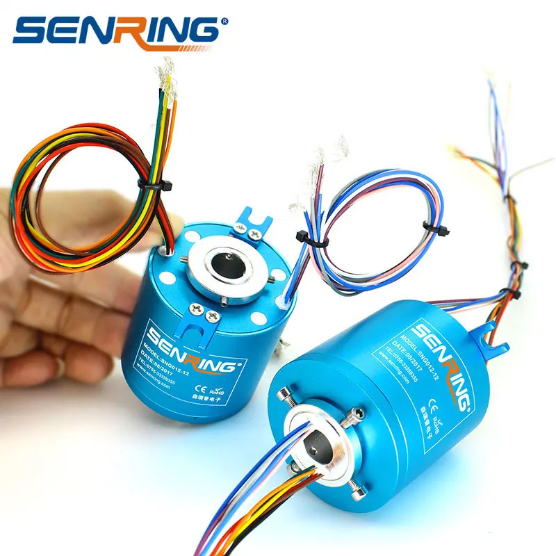 High Speed 5000rpm Slip Ring Rotary Joints 12 Wires 5a Signals Transfer ...