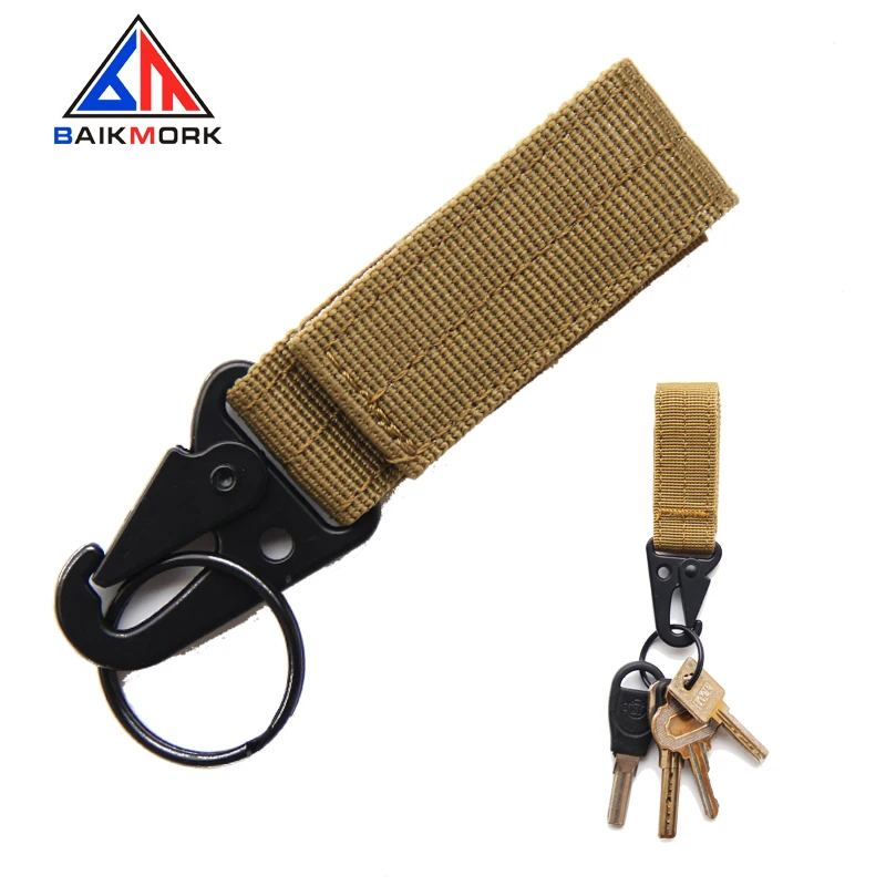 Free Sample Tactical Webbing Keychain with Multifunction Carabiners