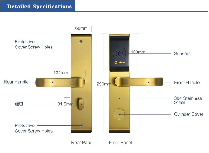 RF Card Encoder for Hotel Key Card System - Digital Door Lock with RFID ...