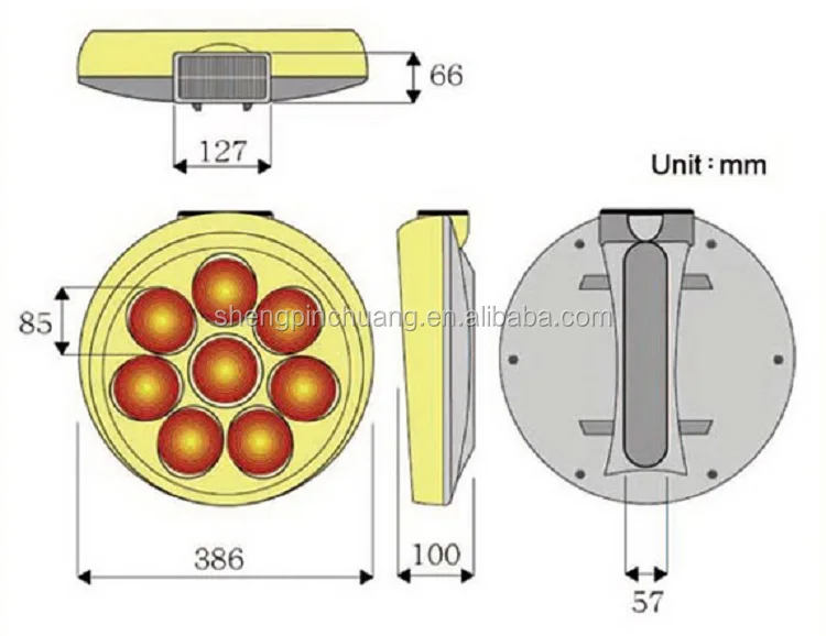 Road Construction Street Driveway Safety Round Amber Flashing Warning ...