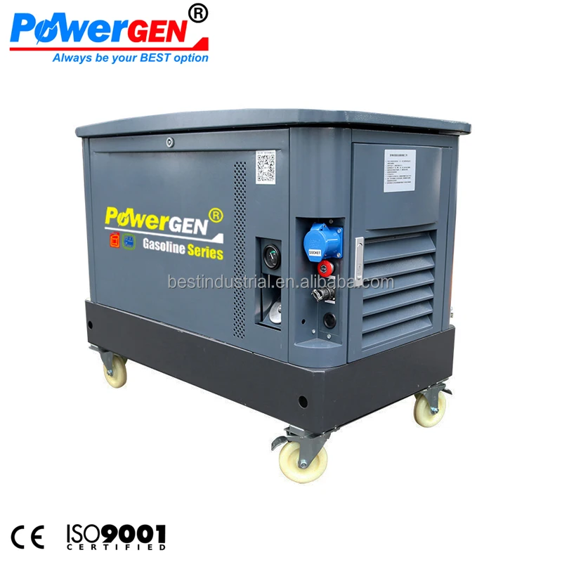 60 dB !!! POWERGEN Soundproof Super Silent Gasoline Generator Set 10KVA ...