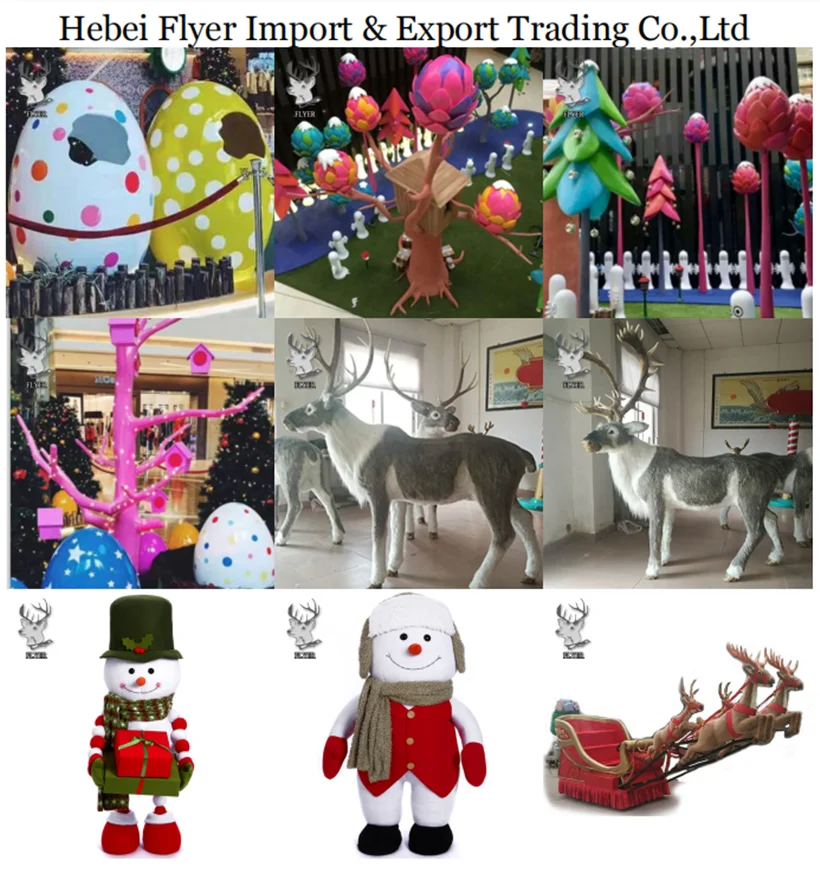 Wholesale Holiday Decor Resin Art Gift Christmas Cartoon Large Fiberglass Life Size Elves Statue ...