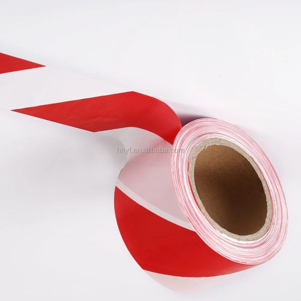 Bright Red And White Stripe Hazard Signal Warning Barrier Tape 7cm ...