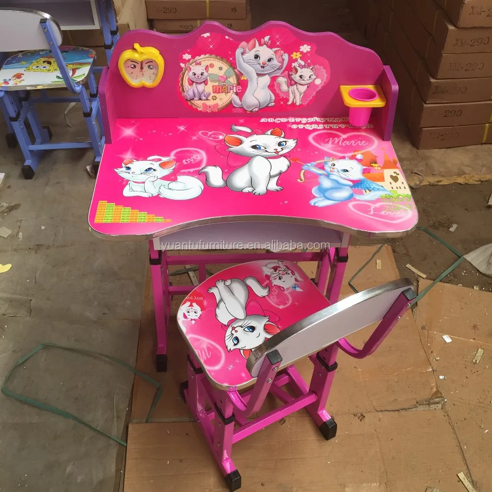 Cartoon Design Kids Writing Table And Chair - Buy Kids Cheap Table And ...