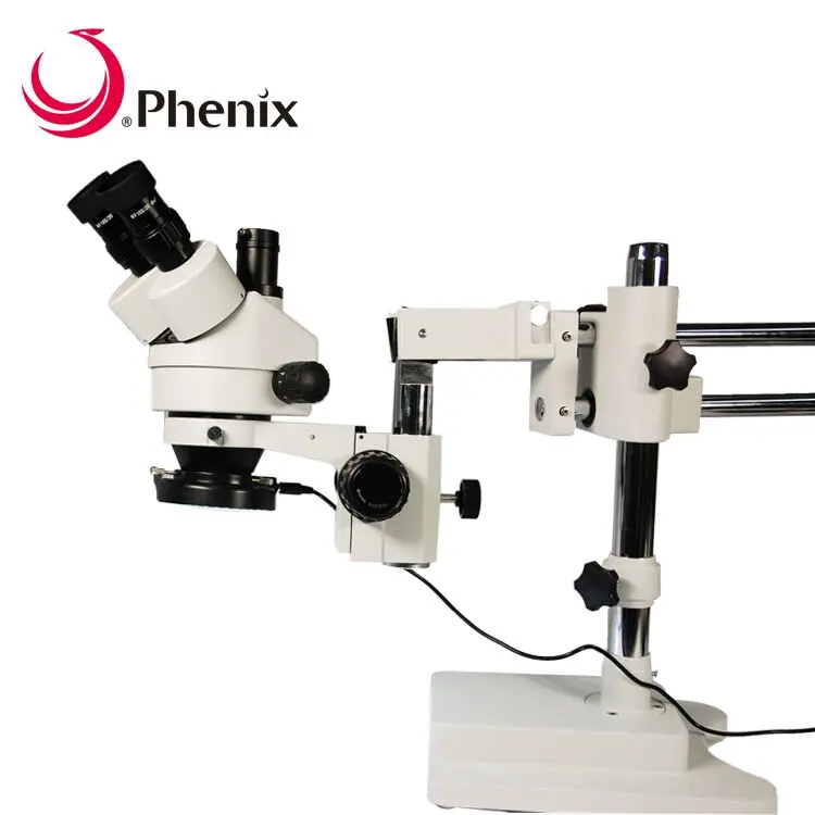 Phenix Hot Sale 7X-45X Elctronic Trinocular Stereo Microscope for PCB ...
