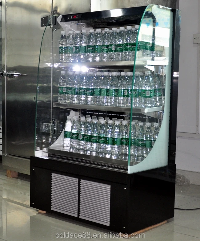 Open Cooler 6-10°C Display Refrigerator - Stainless Steel