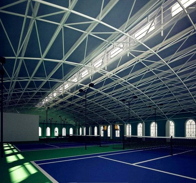 Sports Hall Structure with Steel Truss Roofing Construction