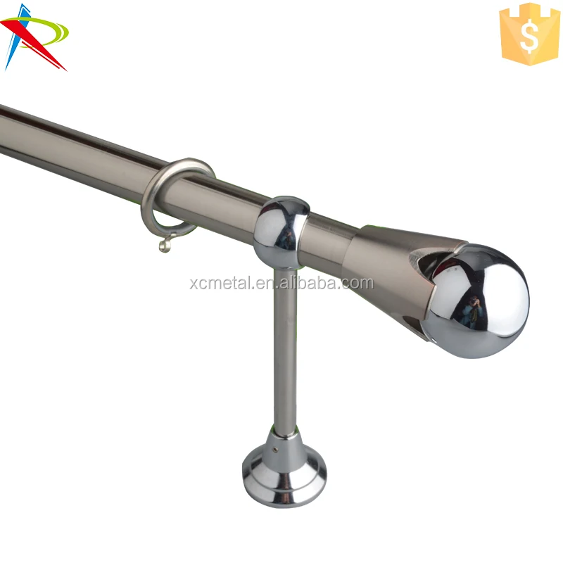 Luxury Brushed Nickel Chrome Finials 25mm Curtain Rods - Buy 25mm ...